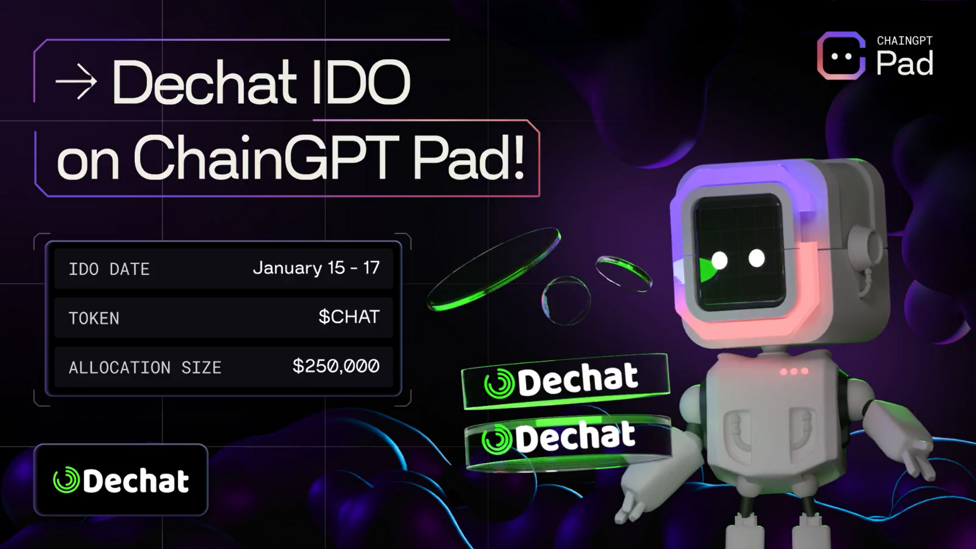 DeChat's IDO on ChainGPT Pad: A New Era in Digital Communication and Asset Management